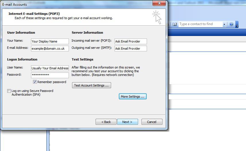 How to Set up Your Emails in Microsoft Outlook 2003 - JDR Group
